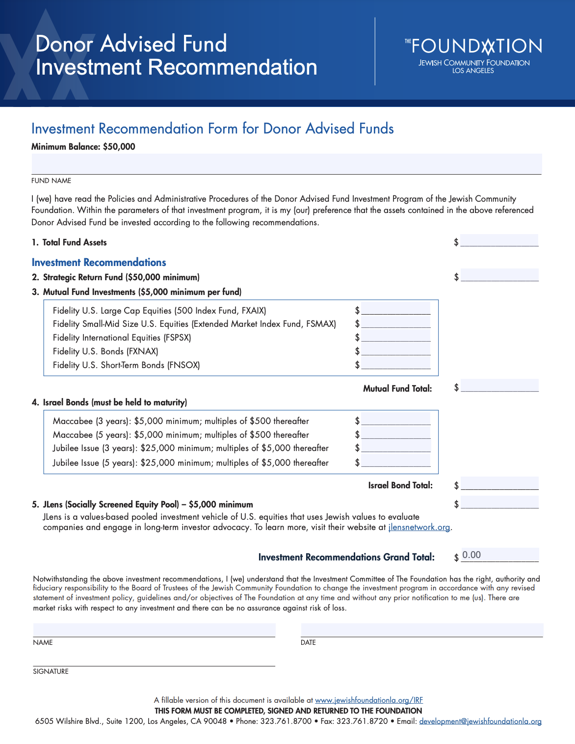 IRF | Jewish Foundation of Los Angeles